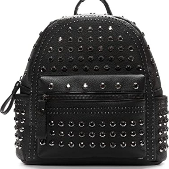 Bags | Studded Backpack Purse Rhinestone Goth Punk Style | Poshmark